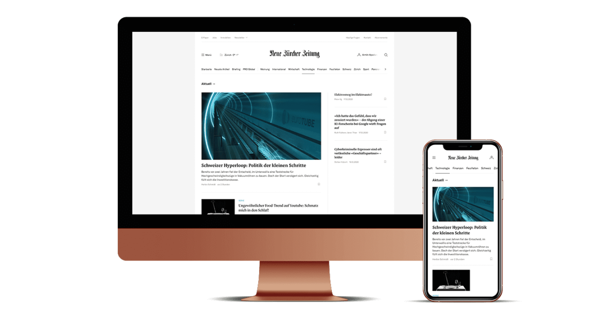 nzz.ch: Digital platform of the Neue Zürcher Zeitung – NZZone